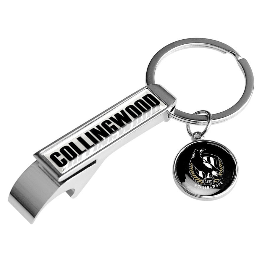 COLLINGWOOD MAGPIES BOTTLE OPENER KEYRING — Ja Ja's Collectables