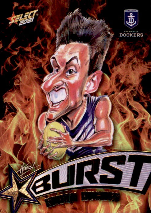 Ethan Hughes, Fire Starburst, 2021 Select AFL Footy Stars — Ja Ja's ...