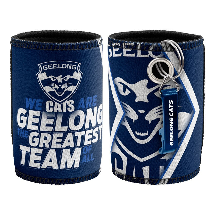 Geelong Cats AFL Can Cooler with Opener — Ja Ja's Collectables