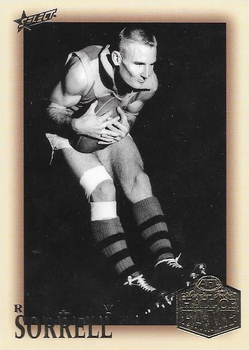 Ray Sorrell, Hall of Fame Red Back Parallel, 2018 Select AFL Legacy ...