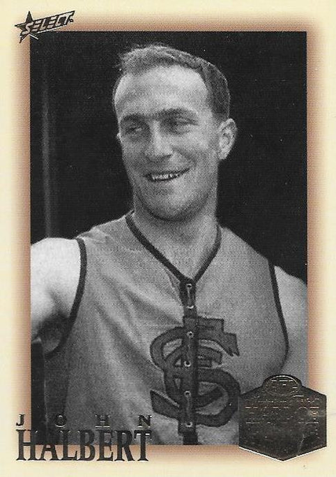John Halbert, Hall of Fame Red Back Parallel, 2018 Select AFL Legacy ...