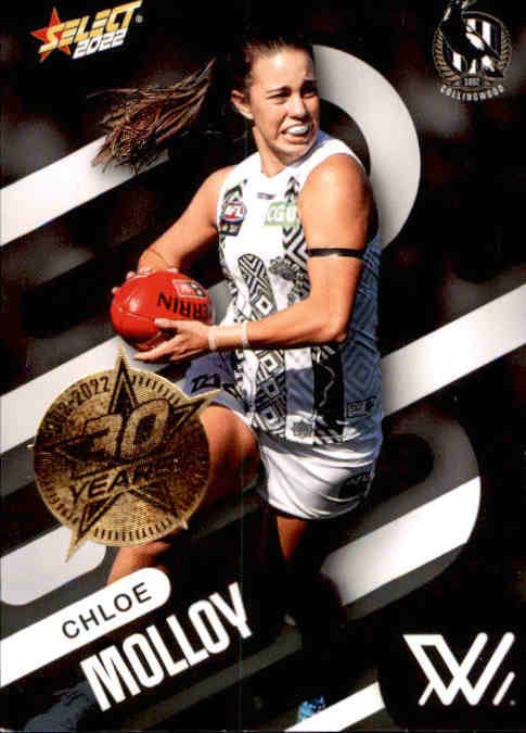 Chloe Molloy, 30 Years Gold Seal, 2022 Select AFL Footy Stars — Ja Ja's ...