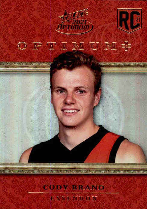 Cody Brand, RC, Optimum + Plus Parallel, 2021 Select AFL Optimum — Ja ...