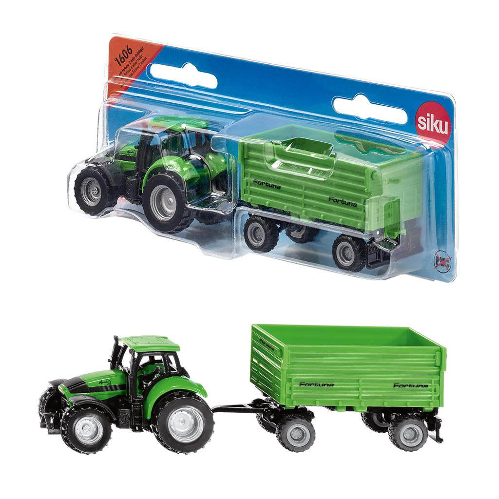 Siku 1606 - Deutz-Fahr Tractor With Fortuna 4-Wheel Trailer – Ja Ja's ...